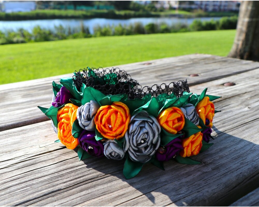 Autumn Bridal Flower Headband, Fall Flower Crown, Wedding Floral Wreath ...