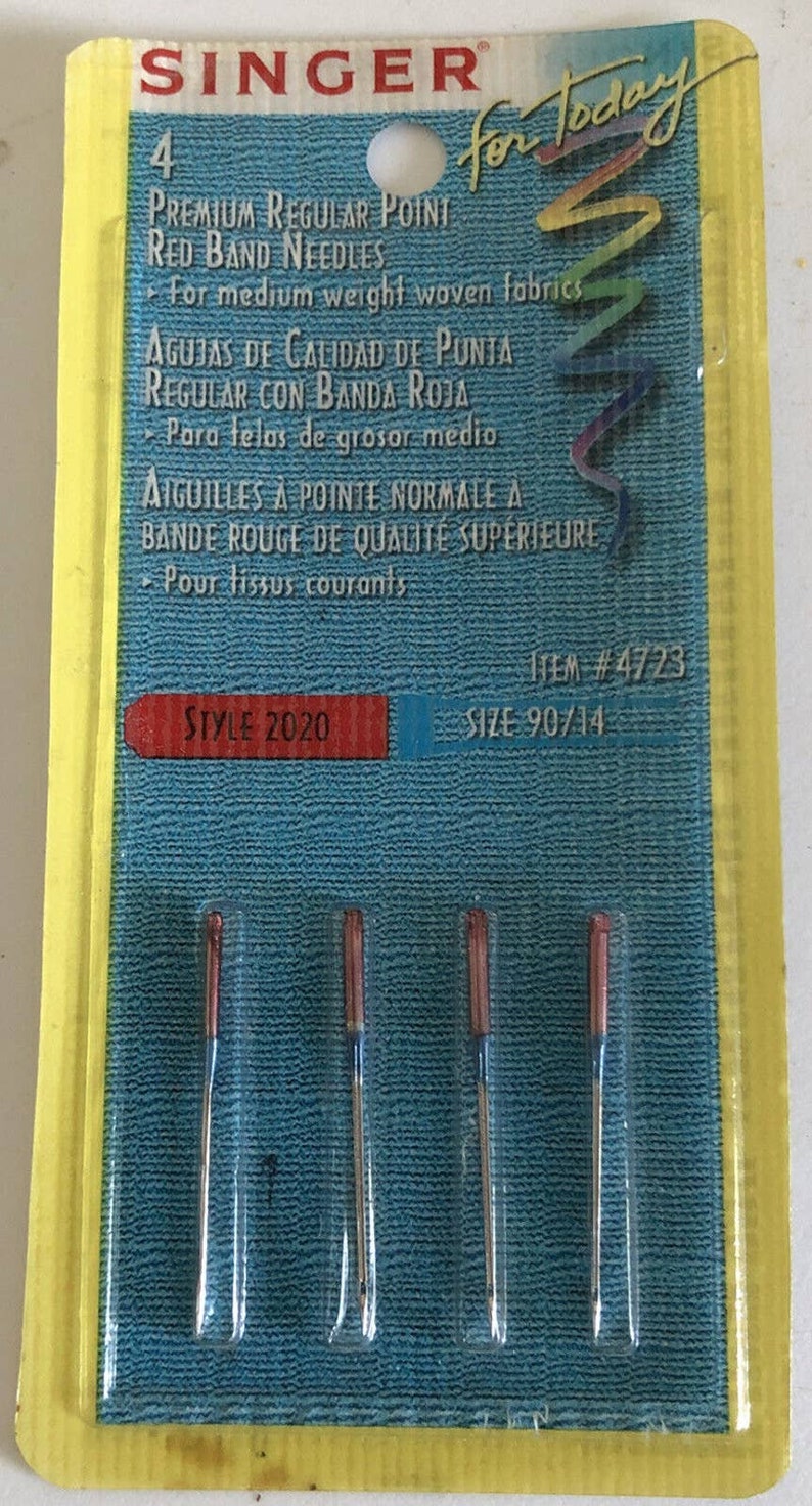 New Pack of 4 Singer Premium Regular Point Red Band Needles Style 2020 ...