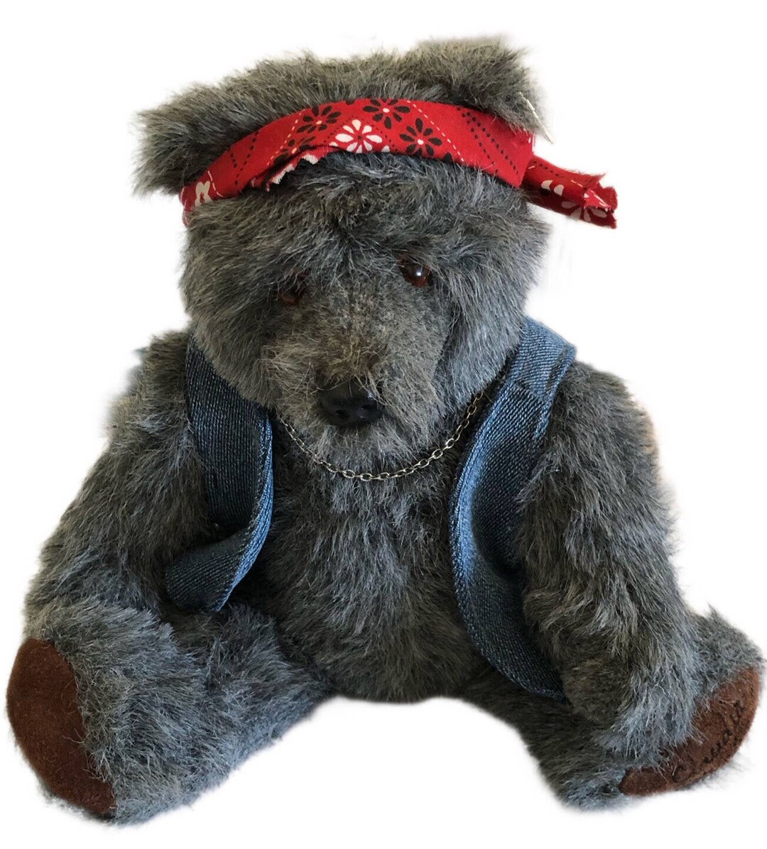 BEAR BOTTOMS by CLAUDIA Handmade Teddy Bear Willie Nelson Country Music ...