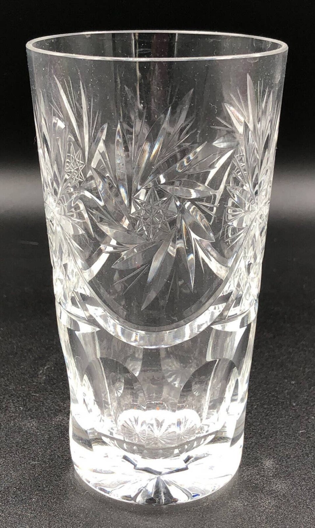 5.5” Kusak Cut Glass Berlin Pinwheel High Ball Glass 1900-1920 - Etsy