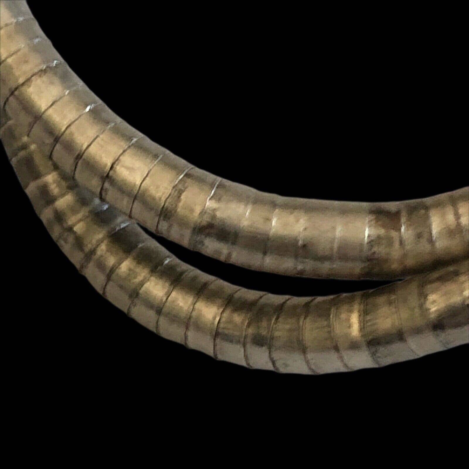 70s Silver Tone Reticulated Shapable Bendable Necklace or Bracelet ...