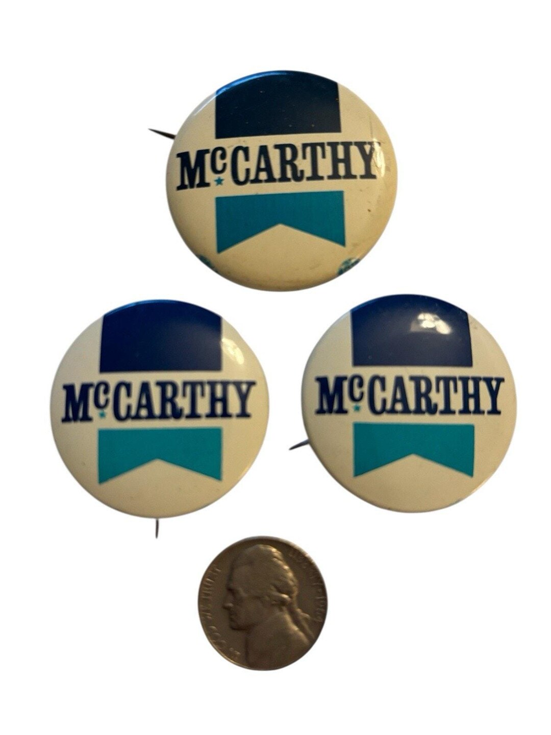1968 President Eugene Mccarthy Campaign Pins Pinback Buttons 1 1/2” Lot ...