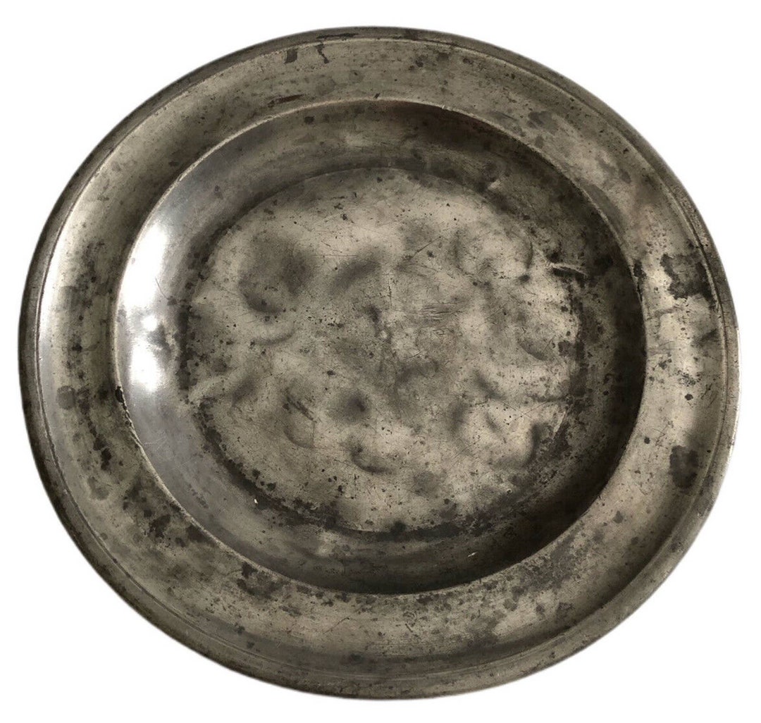 Antique Thomas Danforth Boardman Pewter 7 7/8” Plate Eagle 1805-1820 ...