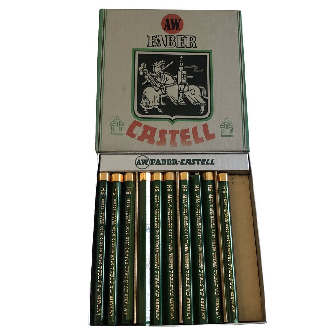 Faber Castell Drafting Pencil Leads Graphite 5H Lot 10 Vintage West ...