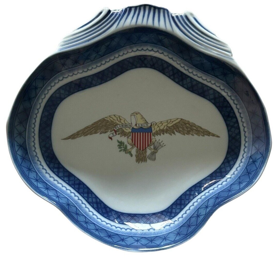 Mottahedeh Diplomatic Eagle Patriotic Pluribus Unum Shell Plate 8 ...