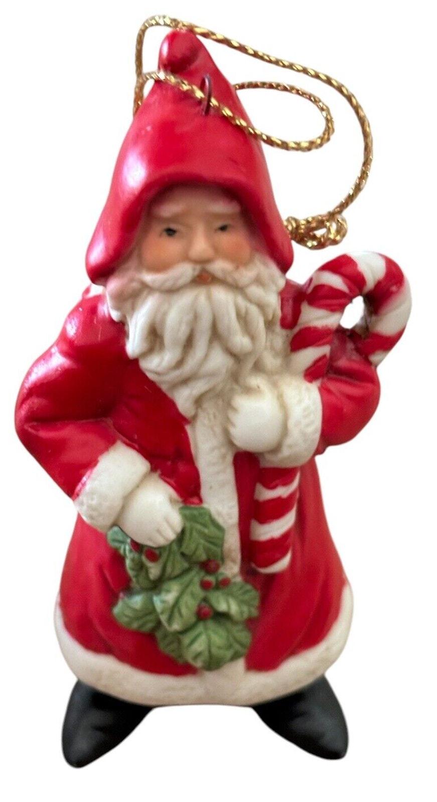 Father Christmas Santa Claus St. Nick Candy Cane Ornament Vintage ...