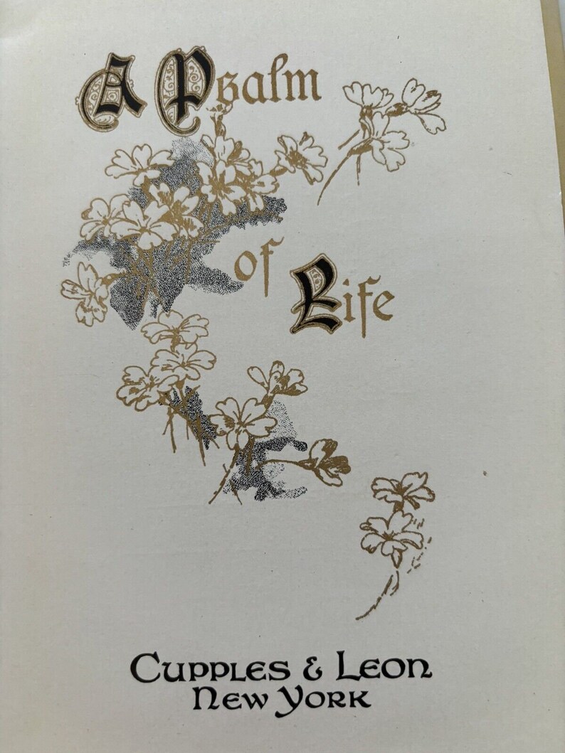 A Psalm of Life by Henry Wadsworth Longfellow Hardcover Antique Book - Etsy