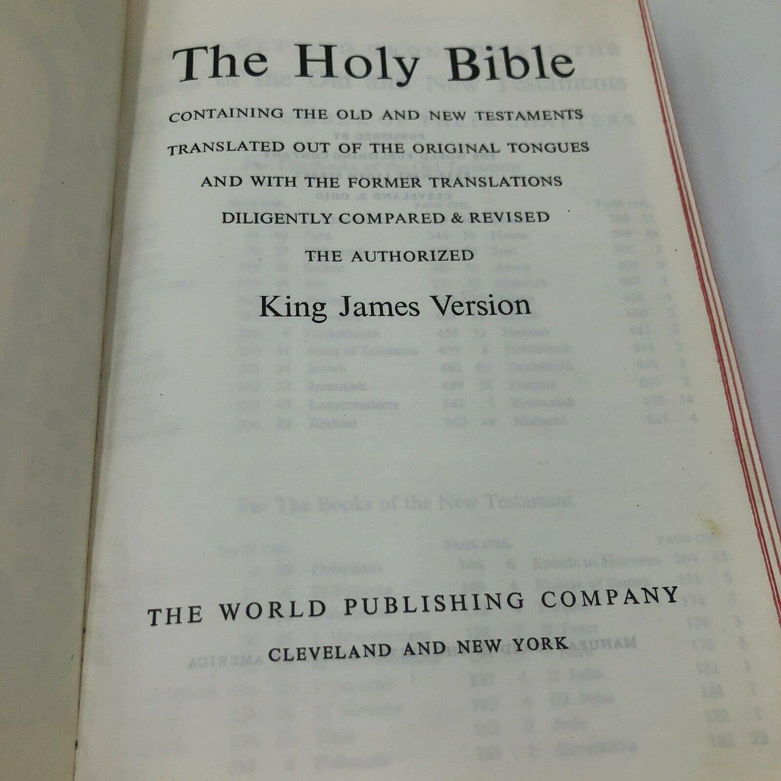 Holy Bible Concordance KJV World Publishing Red Letter Black Leather - Etsy