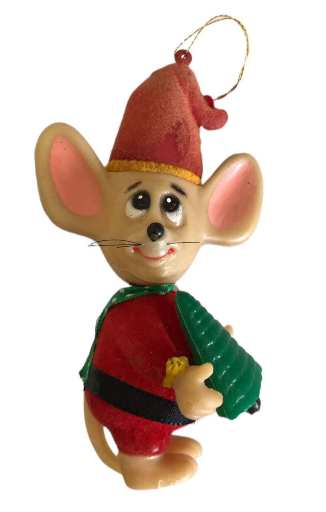 Vintage Jasco Merry Mice Mouse Flocked Christmas Ornament Hong Kong 1979 - Etsy