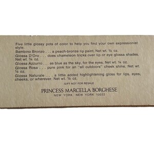 Princess Marcella Borghese Paint Pot Row Lip Paint Eye Cheek New Old ...
