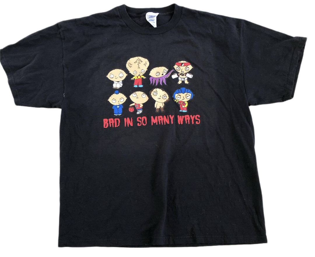 Vintage Y2K 2000’s Family Guy Stewie Bad in so Many Ways Tee - Size XL ...