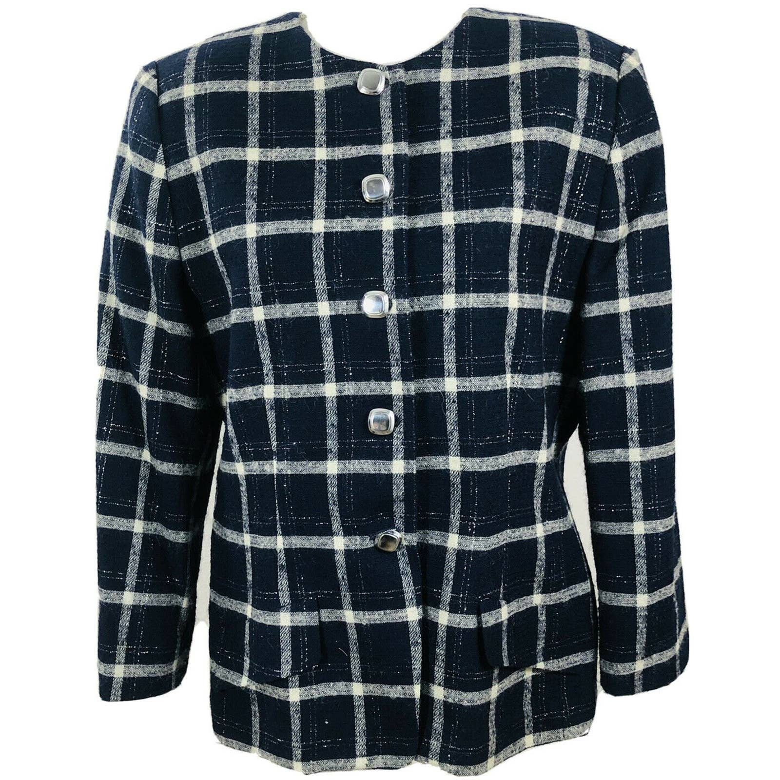 Vintage Pendleton Womens 14 Virgin Wool Jacket Blue White Silver - Etsy.de