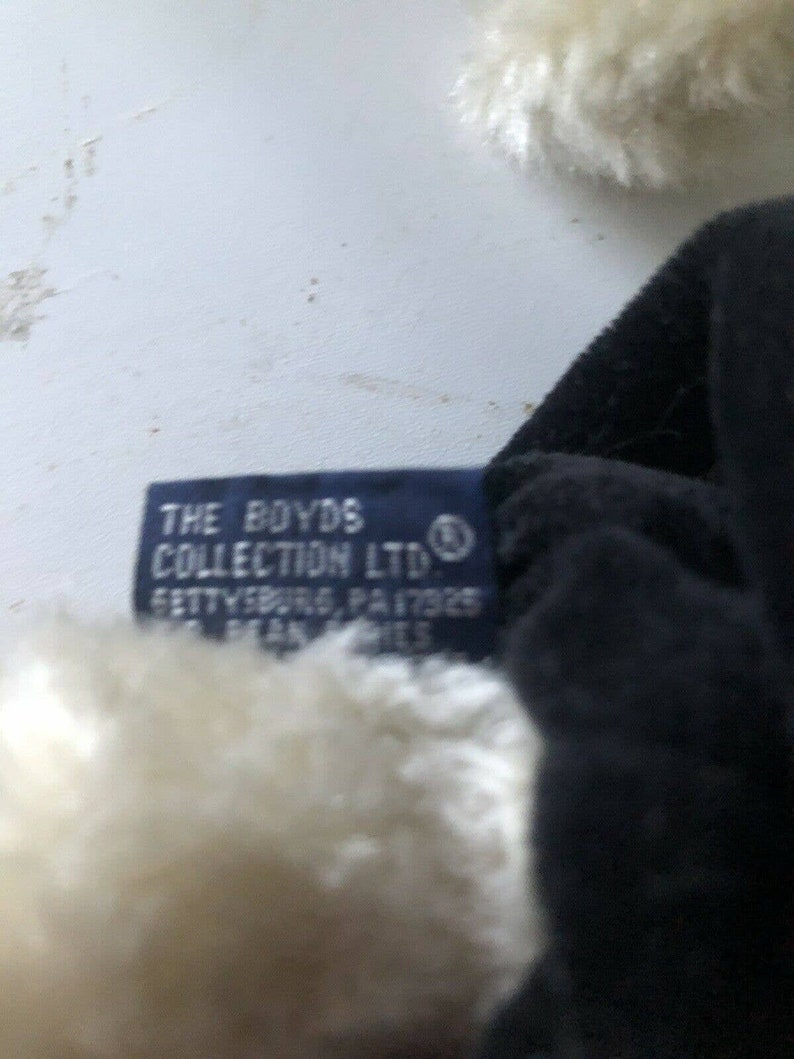 Boyds Bears Fellina B Catterwall Cat Plush Black and White With Flower ...