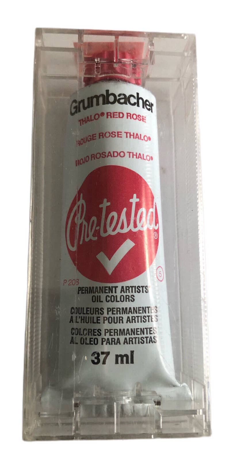 Vintage Grumbacher Pre-tested Artists Oil Color , THALO RED ROSE 37 Ml ...