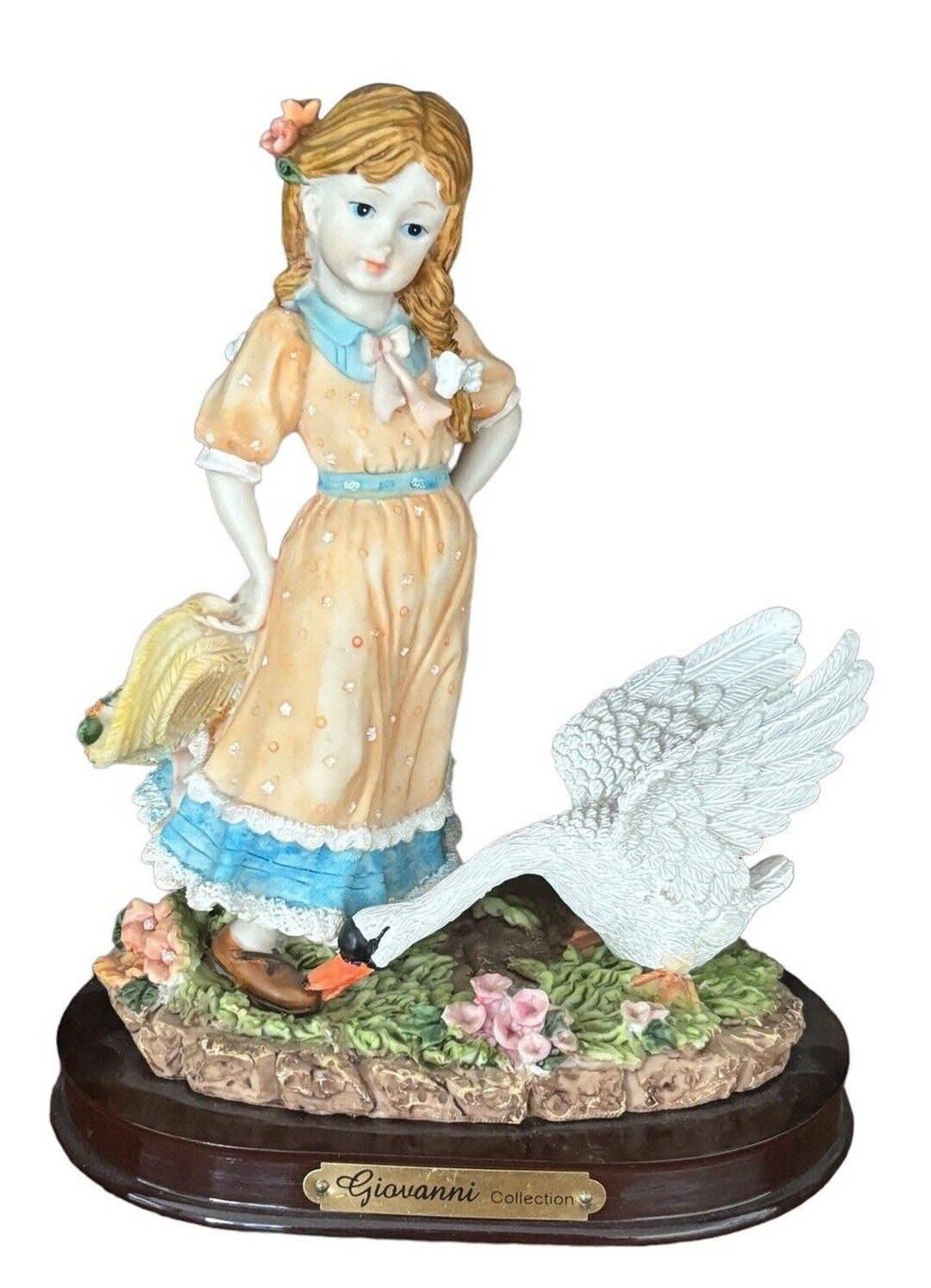 Vintage Turtle King Corp Giovanni Collection Girl W/ Swan Figurine - Etsy