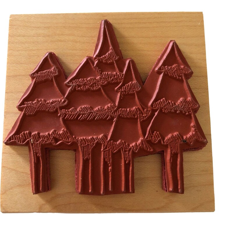 Rubber Stamp RUBBERMOON Trees Marylinn Kelly - Etsy