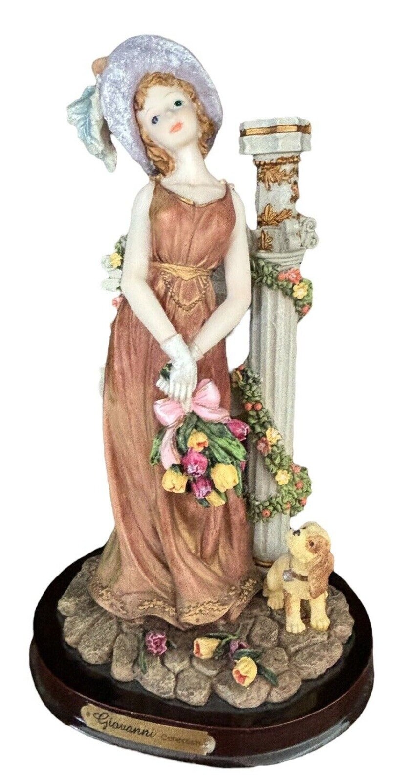 Vintage Giovanni Collection Turtle King Corp Lady Flowers Pillar Dog ...