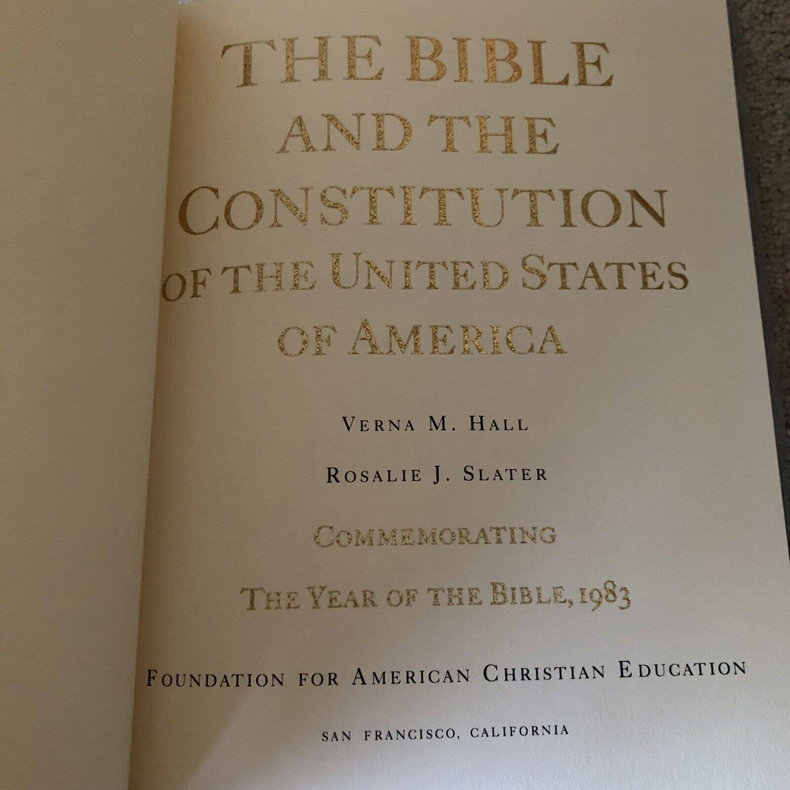 The Bible and the Constitution of the United States of America 1983 ...