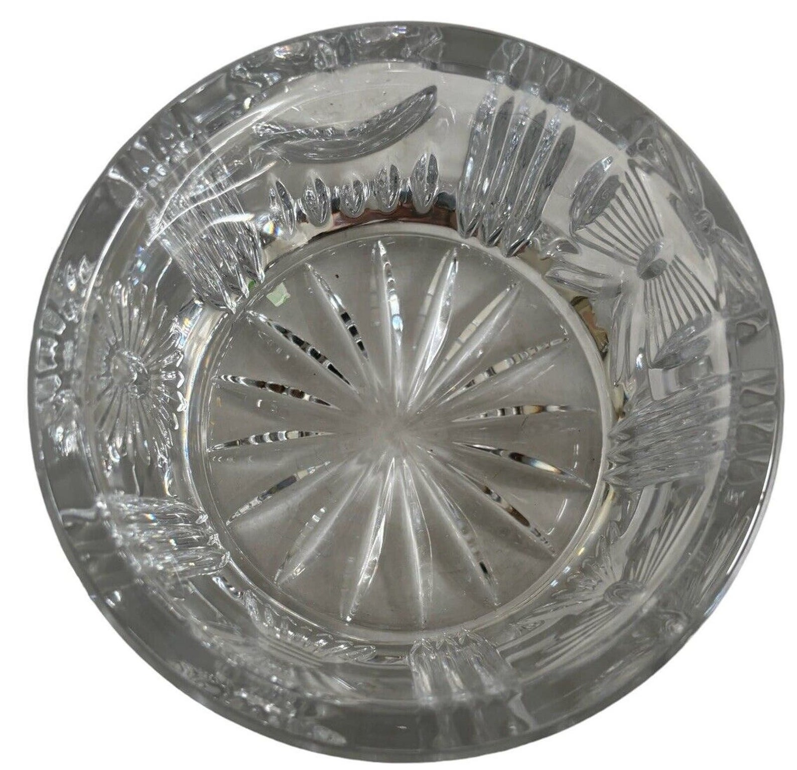 WATERFORD Crystal Champagne Wine Coaster Bowl Heart Bow Angel 2000 ...