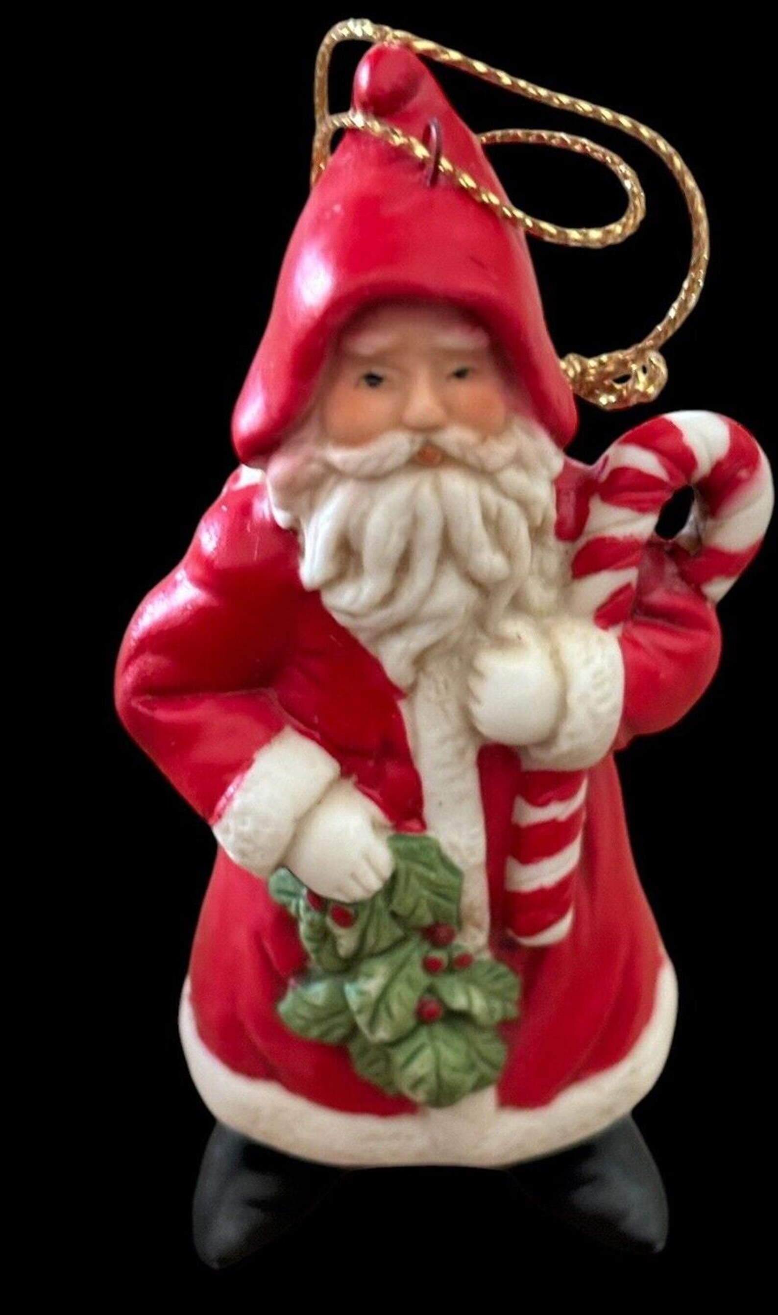 Father Christmas Santa Claus St. Nick Candy Cane Ornament Vintage ...