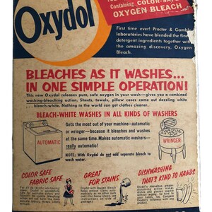 Oxydol Laundry Detergent Early 1956 First Production Unused NOS 1 Lb 4 ...