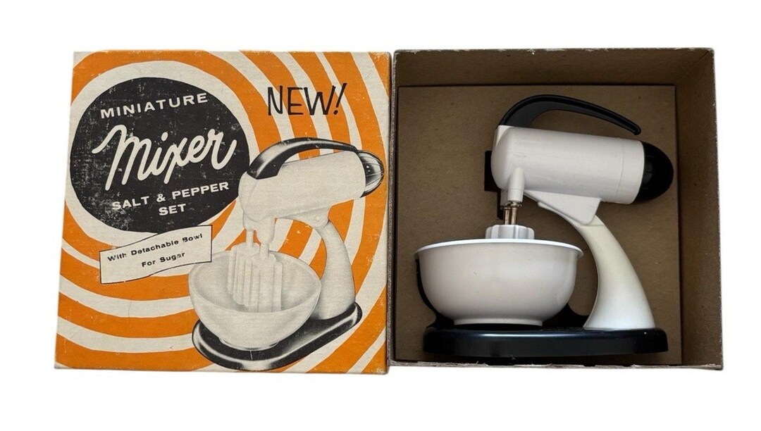 Vintage Miniature Mixer Salt and Pepper Shakers in the Box - Etsy