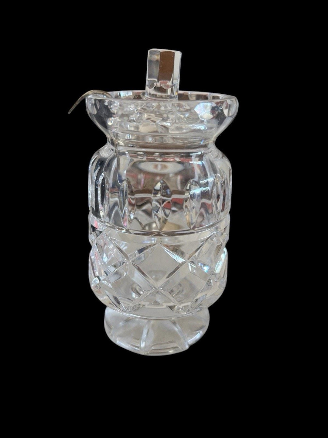Galway Irish Crystal Clifden Jelly Jam Lidded 5 3/8" Jar With Spoon ...
