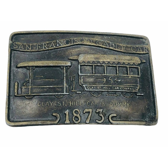 Vintage San Francisco Cable Car 1873 Belt Buckle Clay Street Hill Car Dummy Etsy UK