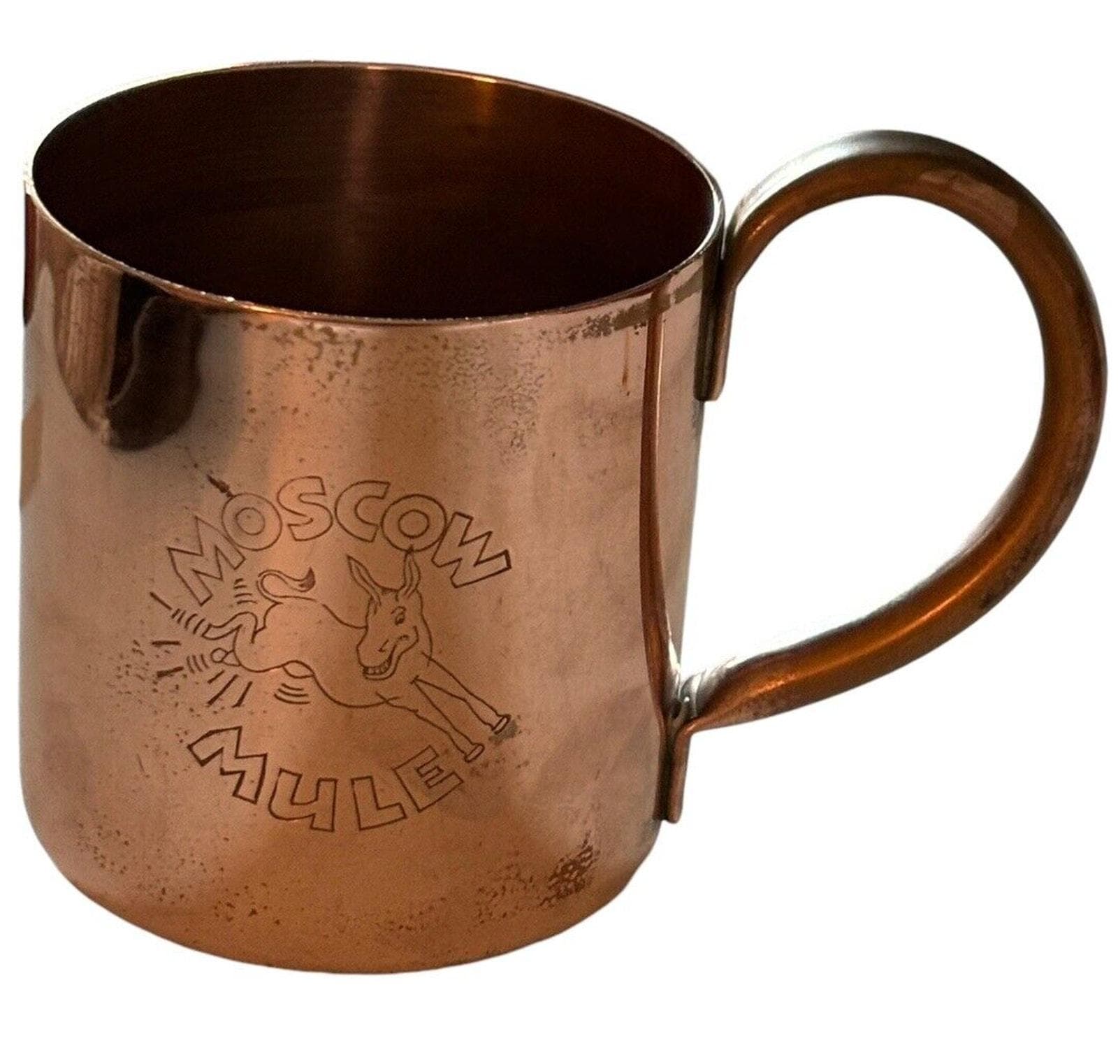 Antique Heavy Copper Moscow Mule Drink Cup Mug Marked Cock 'N Bull ...