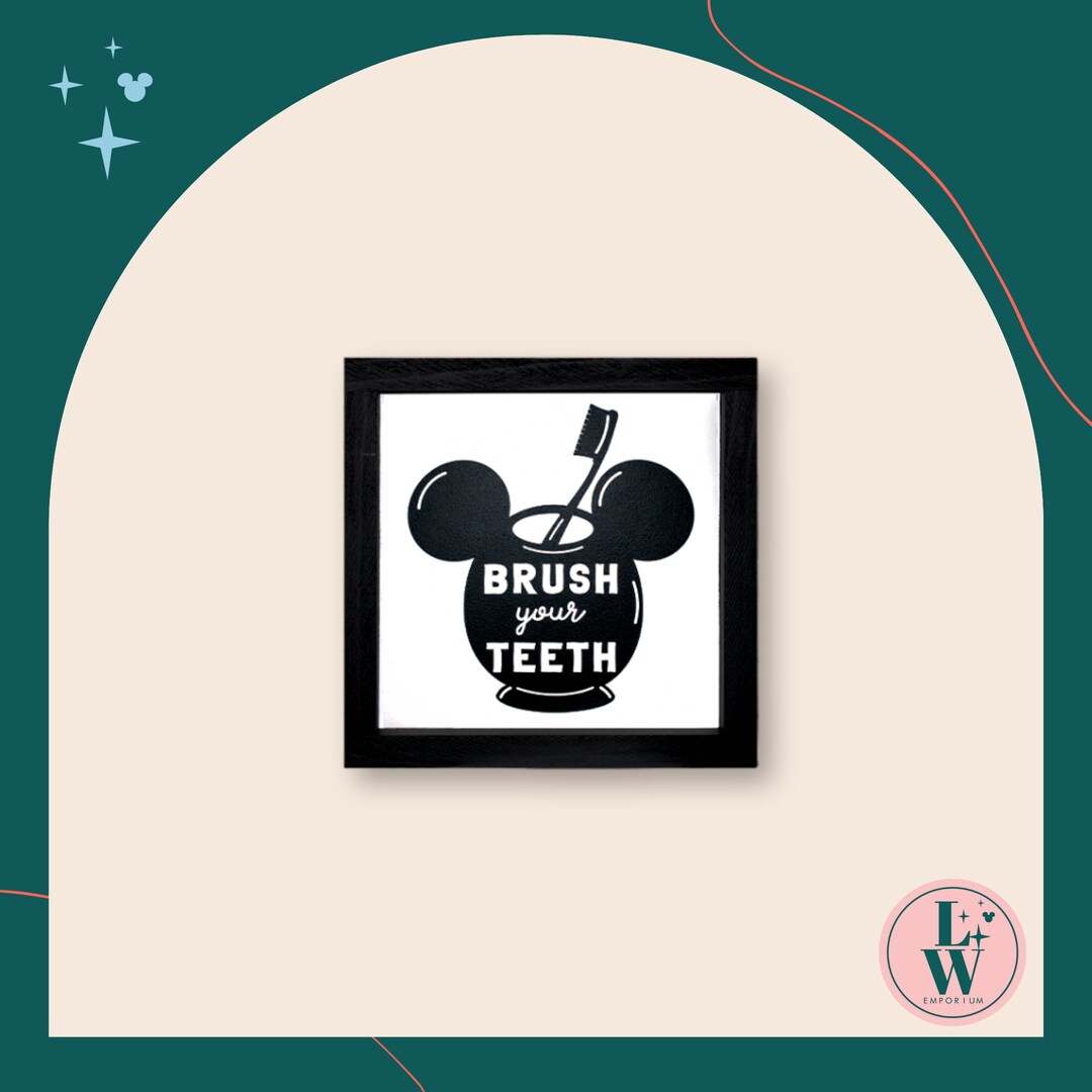 Disney Mickey Brush Your Teeth Home Decor Mickey Home Disney World ...