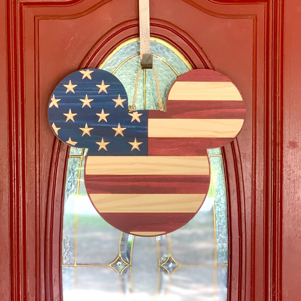 Disney Mickey Flag American Flag Sign Indoor | Etsy