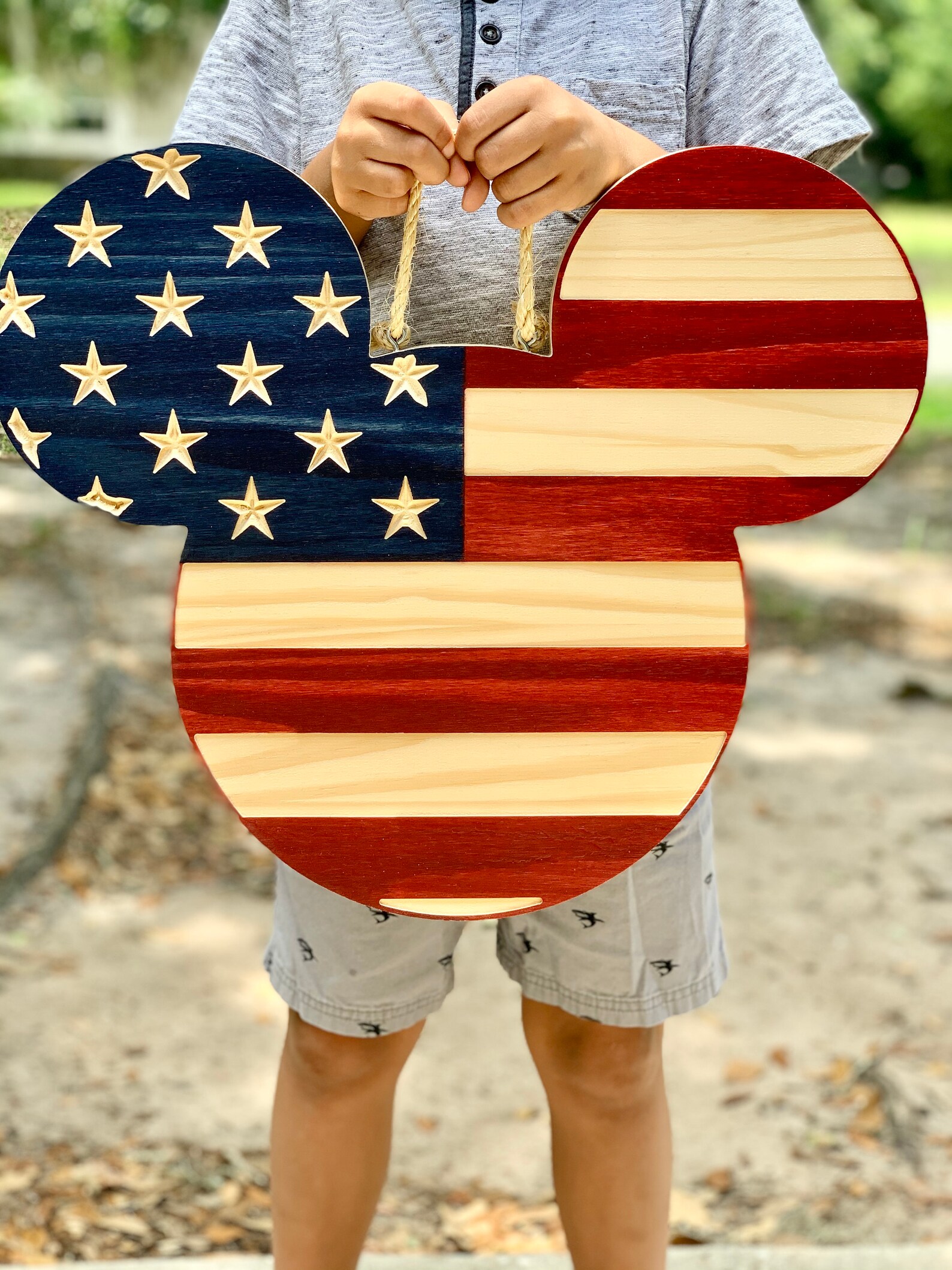 Disney Mickey Flag American Flag Sign Indoor - Etsy