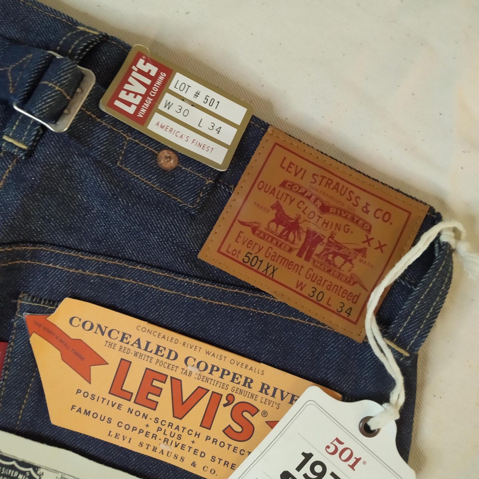 Rare. Hard to Find Levi's® LVC 1937 501's® Japanese Shrink-to-fit ...