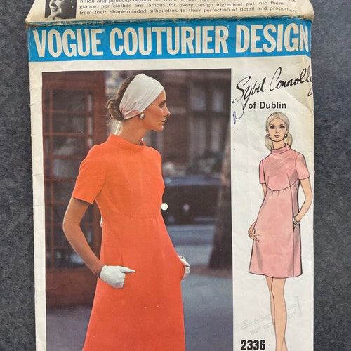 Sybil Connolly Vogue 2336 Couturier Dress Pattern Bust 32.5 - Etsy