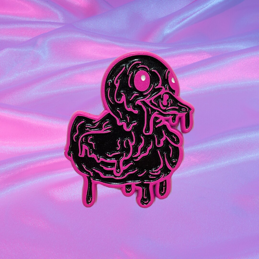 Melting Duck Luvaduckie V2 Pin pink Galaxy Twiddle Pin Black on Pink ...