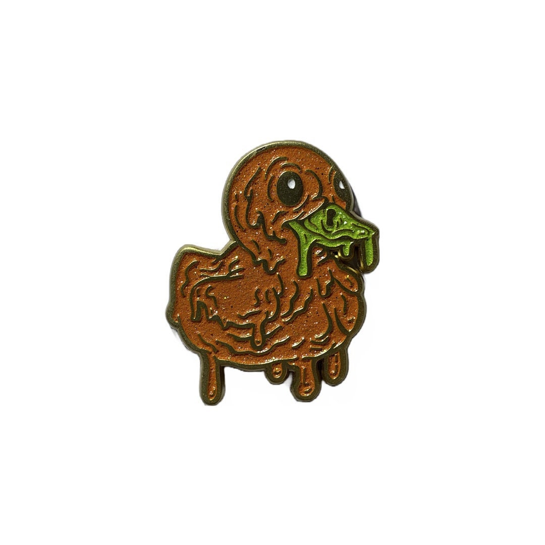 Melting Duck Luvaduckie V2 Pin orange Sunshine Twiddle Pin - Etsy
