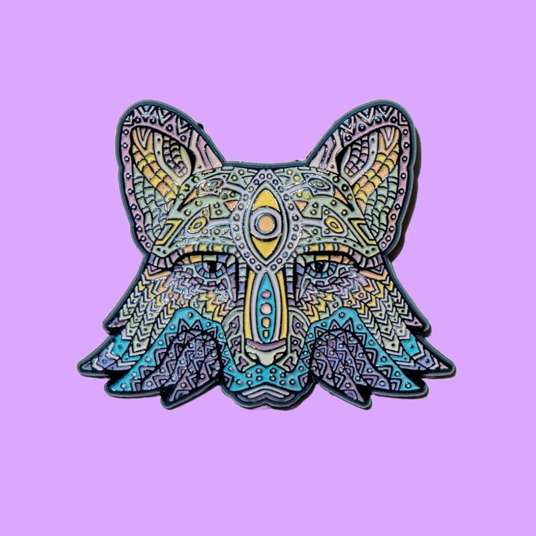 Shaman Fox 3D Enamel Pin - Spirit Animals Pins - Etsy