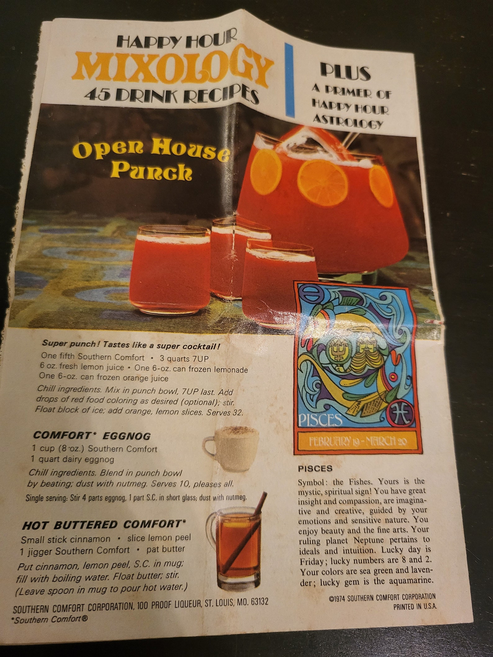 Rare Magazine Ad Insert From Southern Comfort - Etsy