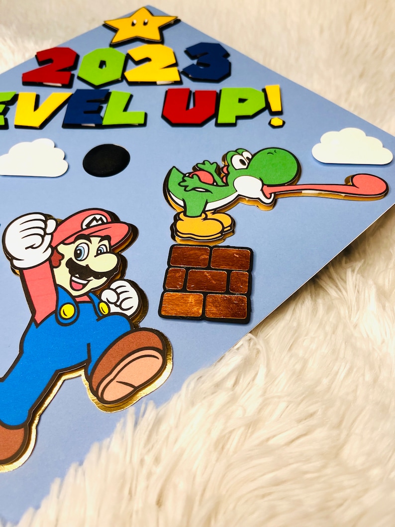 Mario Themed Graduation Cap (topper) - Etsy