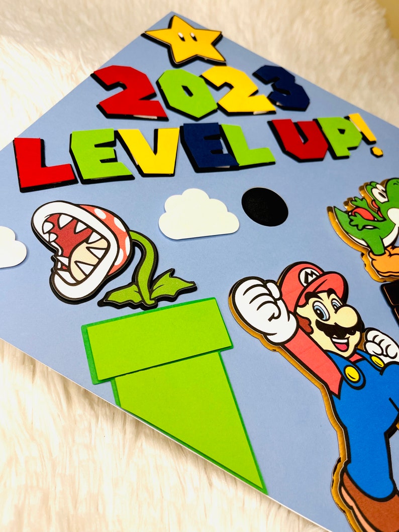 Mario Themed Graduation Cap (topper) - Etsy