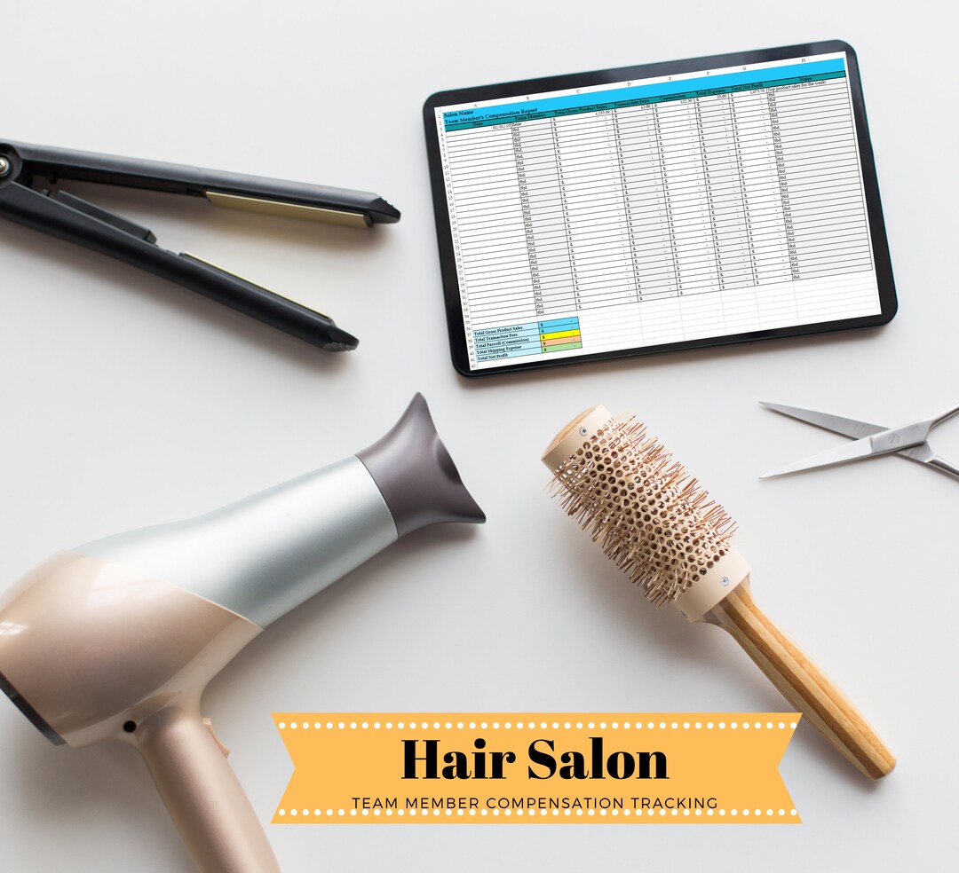 Hair Salon Based Employee Compensation Spreadsheet - Etsy