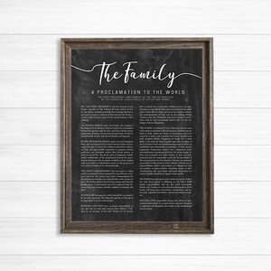 The Family Proclamation framed | Etsy