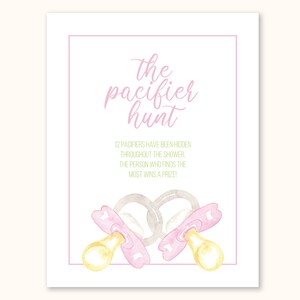 Pacifier Hunt Baby Shower Game Instructions, Baby Shower Game ...