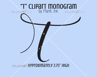 Script letter t | Etsy