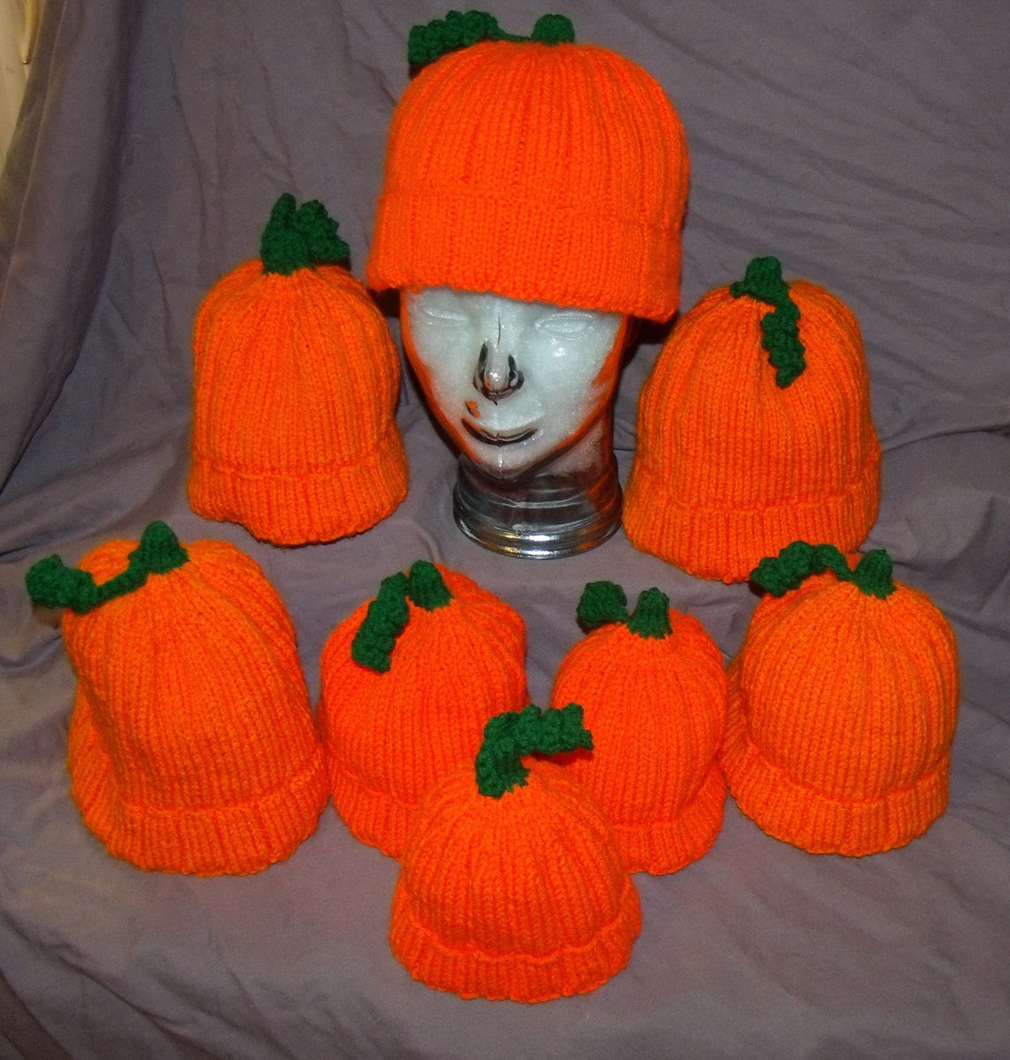 Pumpkin Hats-knitted-baby to Adult - Etsy