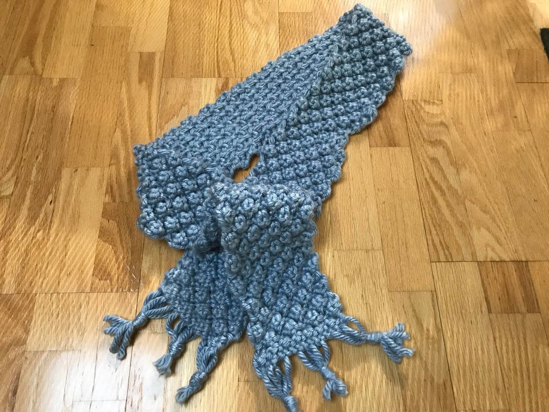 Periwinkle Special Knitted Scarf Raspberry Stitch - Etsy