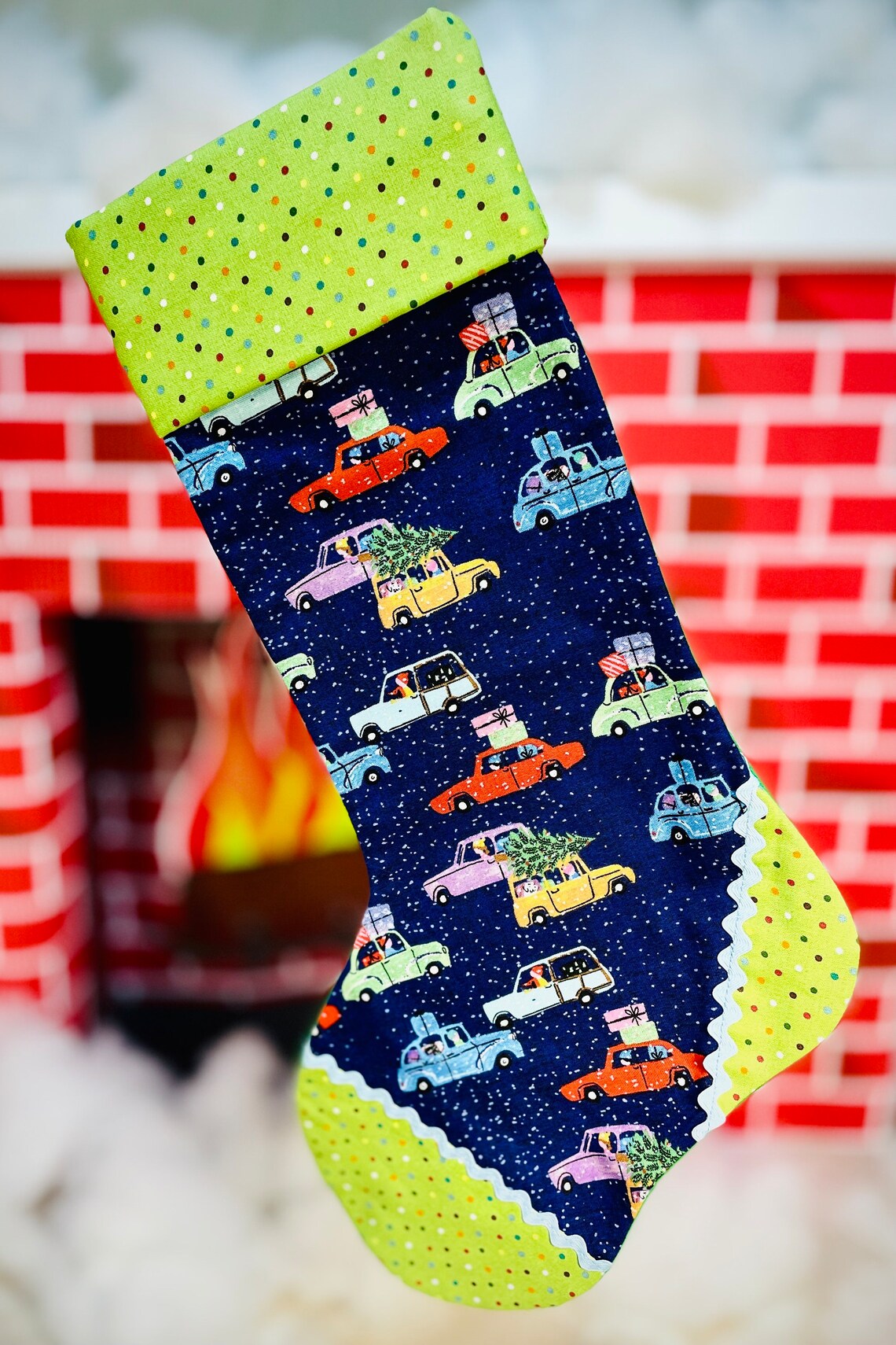 Vintage Cars Christmas Stocking - Etsy