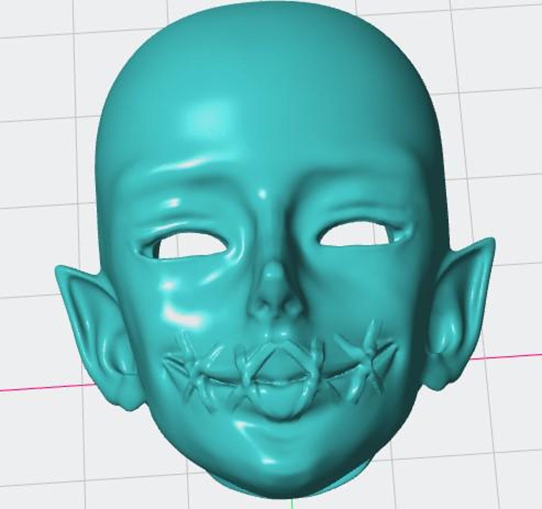Digital STL of Elf Head With Stitched Mouth 1/4 BJD - Etsy