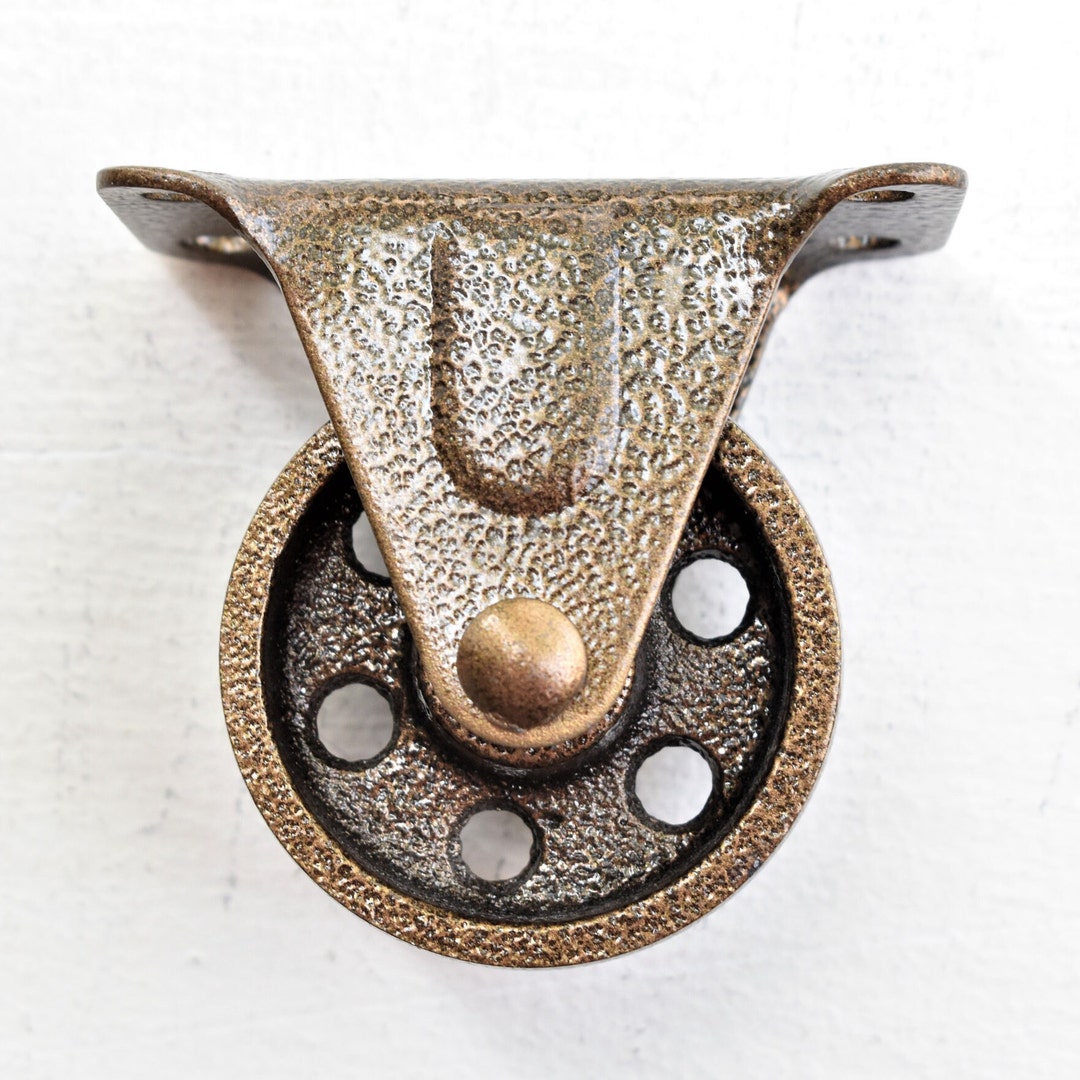 Cast Iron Rigid Caster Wheel 2 Inch, Custom Powder Coated - Etsy