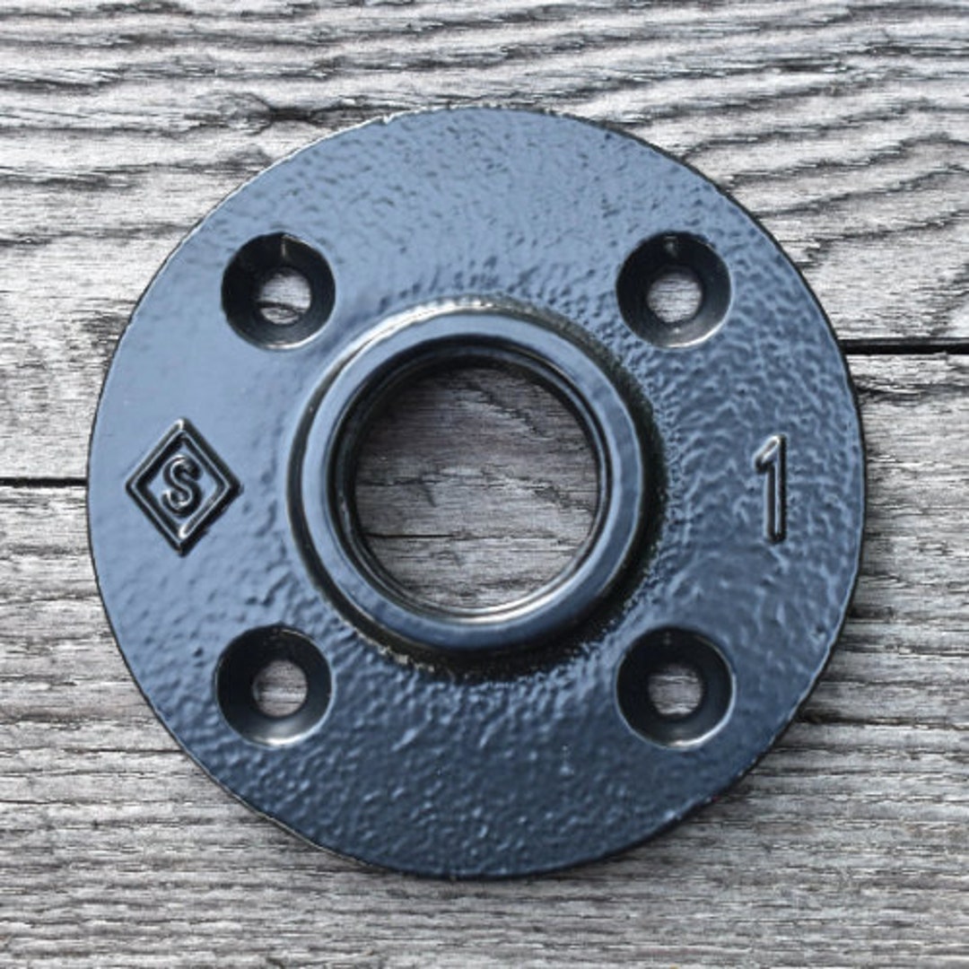 Pipe Floor Flange 1 Inch Pipe Fitting, Custom Powder Coated - Etsy